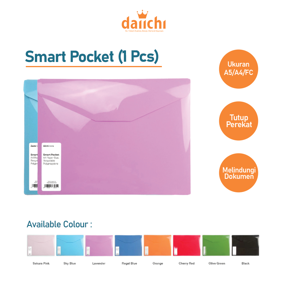 Smart Pocket Map Touch Adhesive พลาสติก Daiichi Profile 2 A5/A4/FC ...