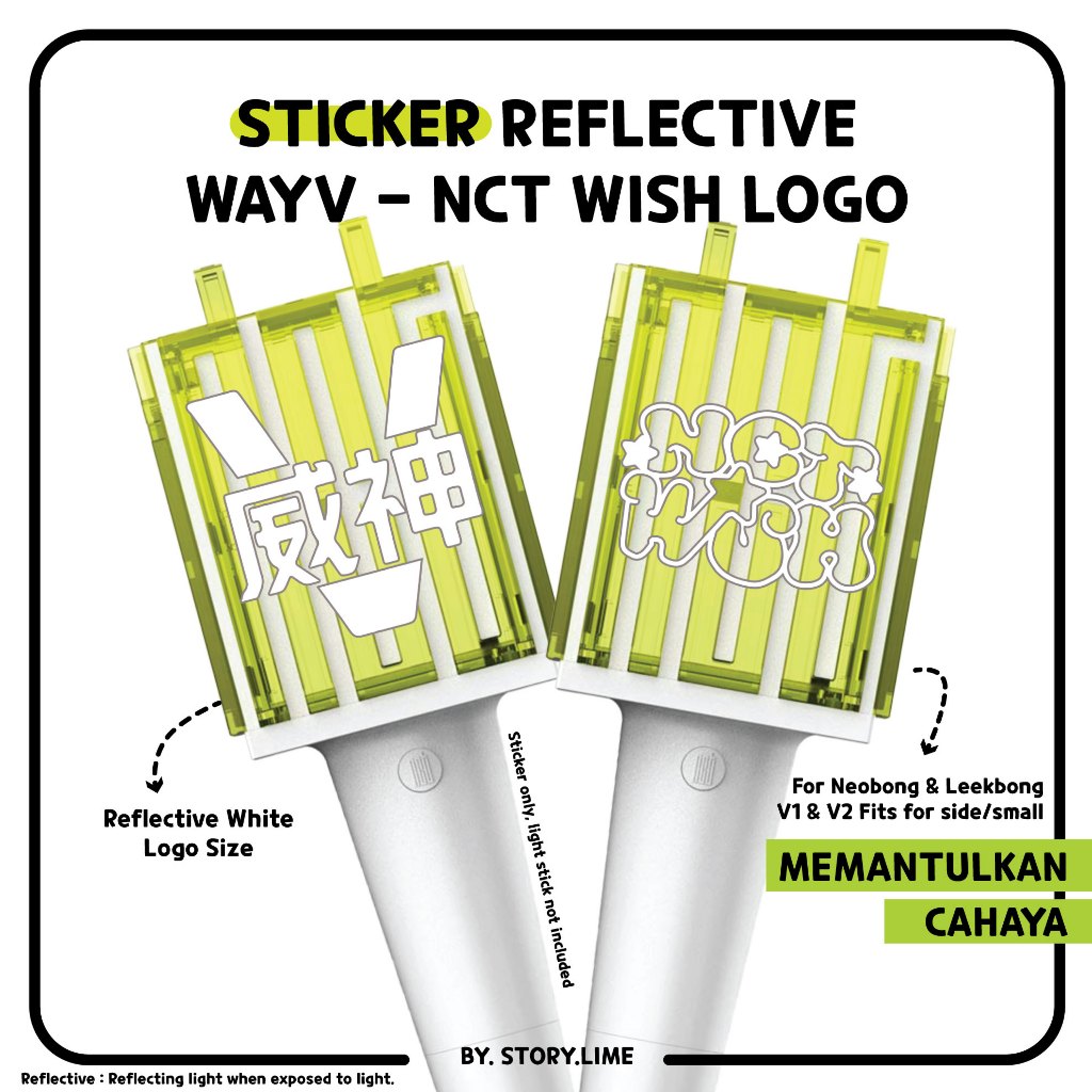 สติ๊กเกอร์ Wayv, NCT Wish Logo Deco Kpop Decal สะท้อนแสงสําหรับ NEOBONG ...