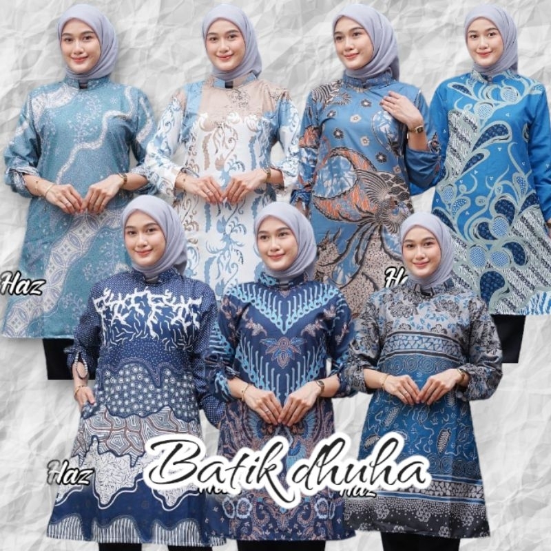 Navy Blue Womens Batik Tunic Top Denim Blue Womens Batik ML XL XXL ...