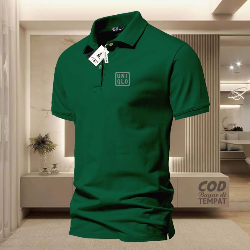เสื้อยืด เสื้อโปโลคอปก UniQlo Blog ข้อความซ้ายเงินผู้ใหญ่คอปกเสื้อยืด ...