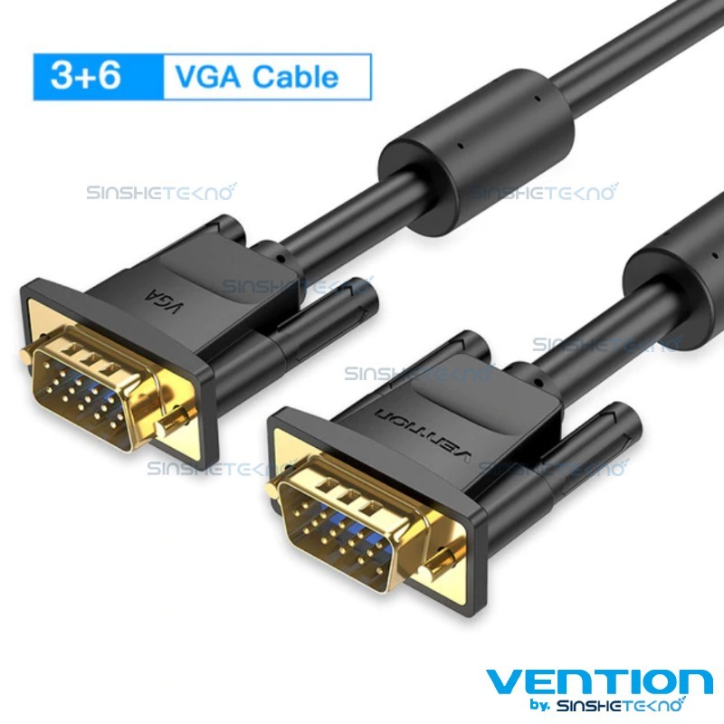 Vention DAE 1.5M Male to Male VGA Cable 3+6 พร้อม Ferrite Core DAE | Shopee Thailand
