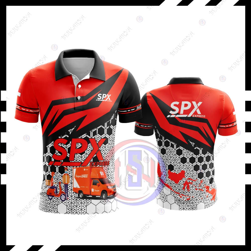 Shopee EXPRESS FULL PRINTING JERSEY COURIER DRIVER POLO T-SHIRT COOL ...