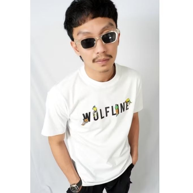 Katun Wolfline human เสื้อยืดผู้ชาย original combad 24s Cotton 100% ...