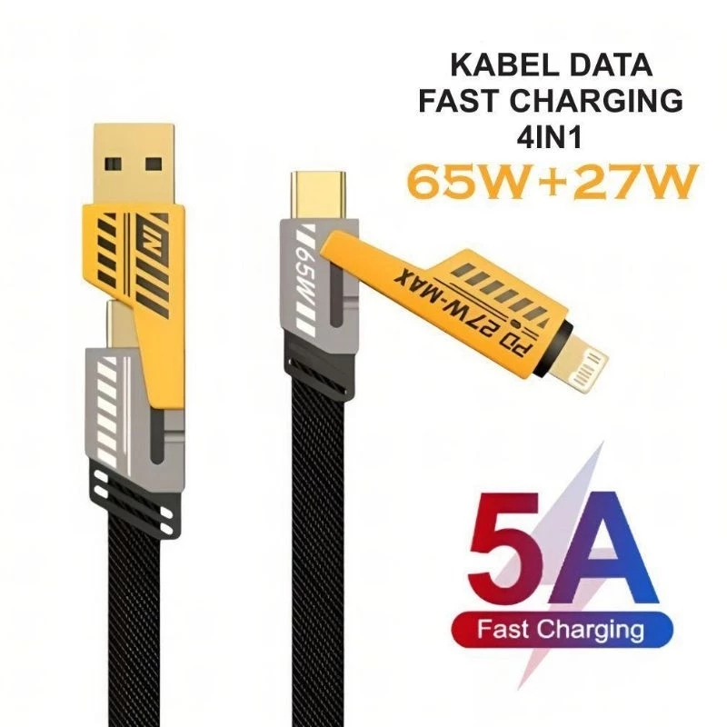 4 IN 1 DATA CABLE CHARGER FAST CHARGING 4IN1 MULTIFUNCTION HP CASAN ...