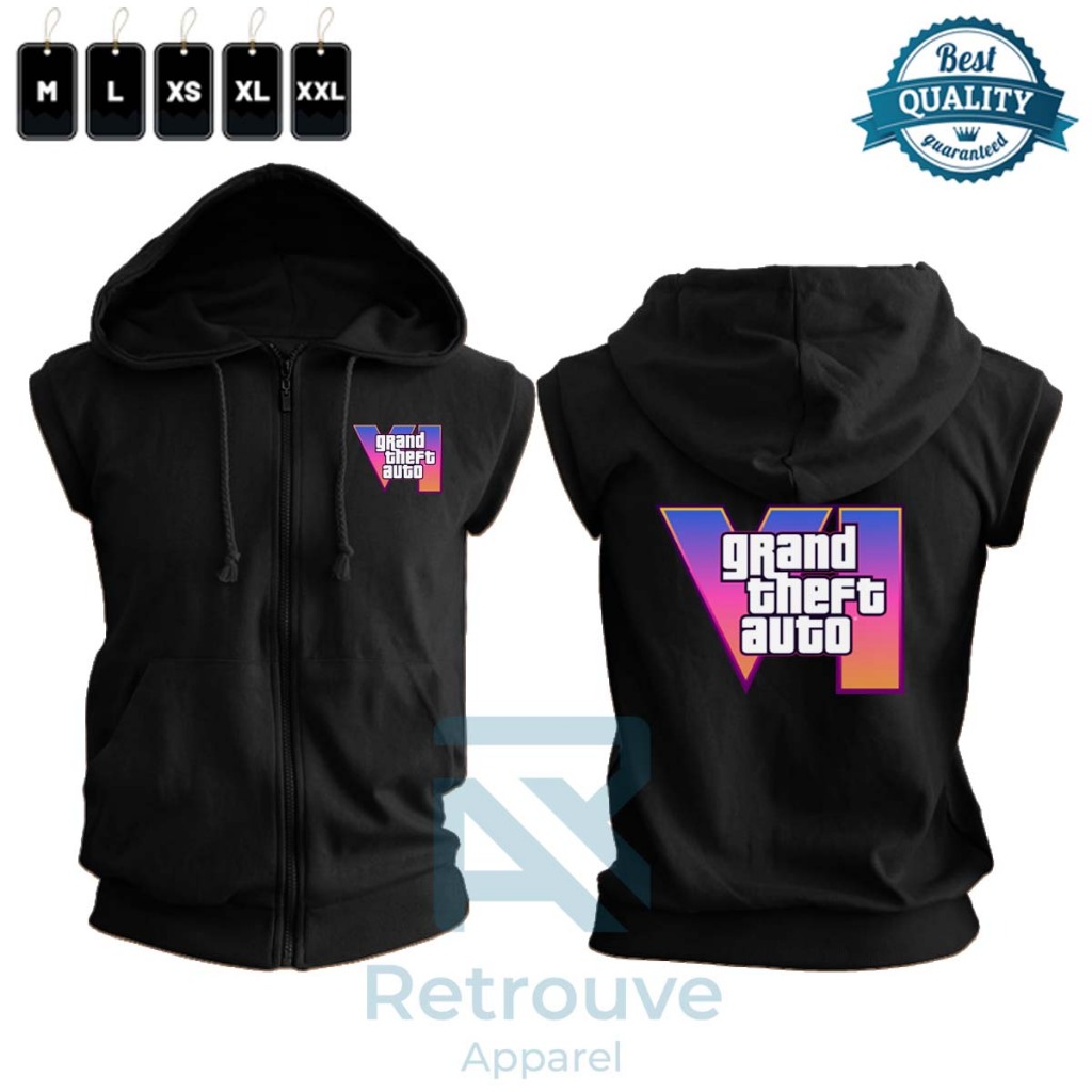 Gta VI / GTA 6 เสื้อกั๊กซิปผู้ใหญ่ - Grands Theft Auto VI Adult Vest ...