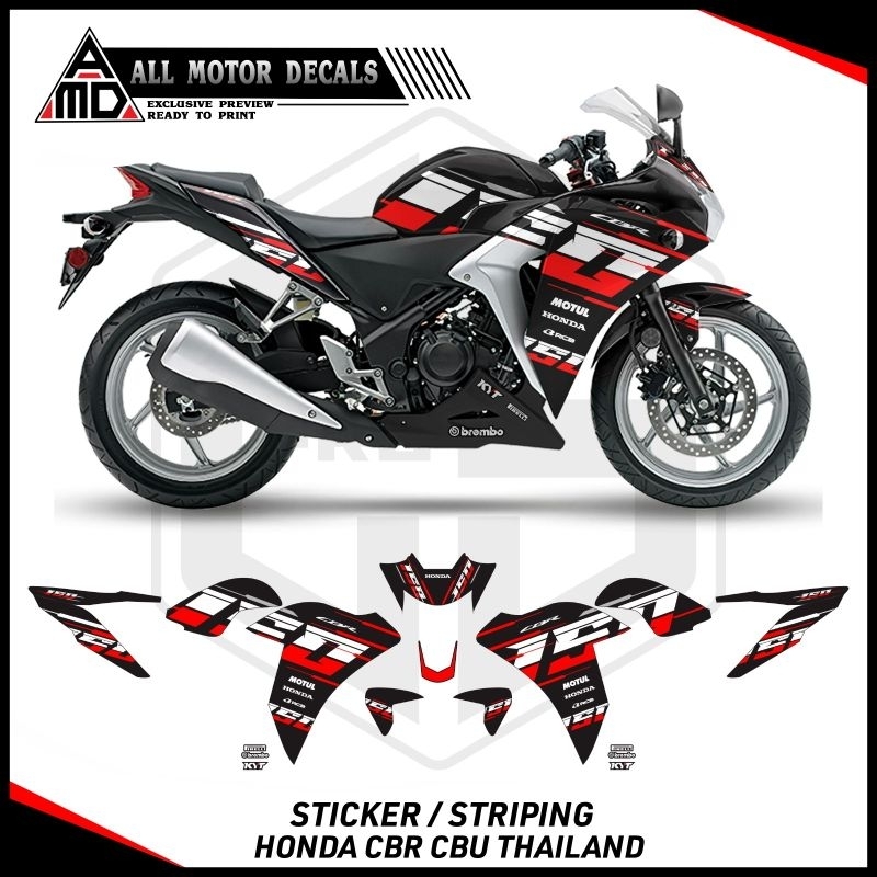 Striping HONDA CBR CBU THAILAND / DECAL CBR 250R / CBR 150R / CBR CBU ...