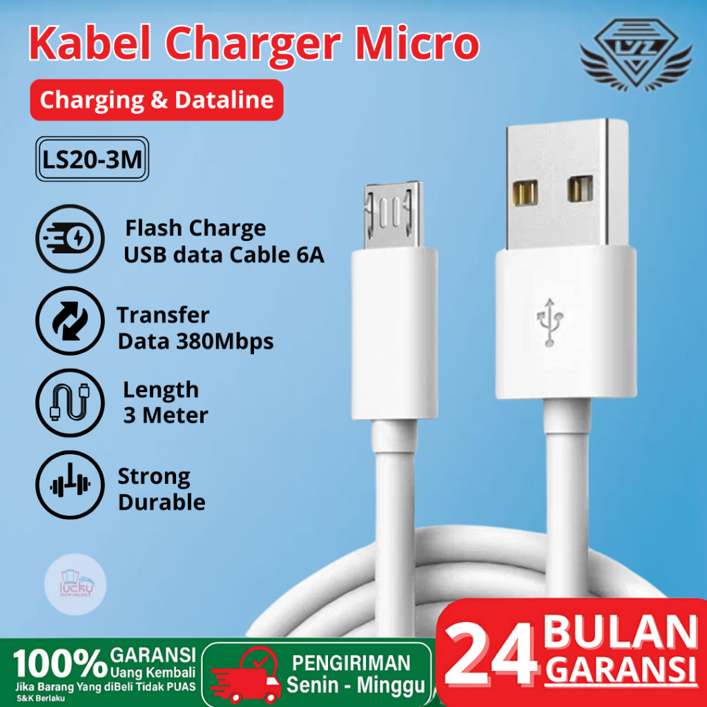 สาย Lyz USB Micro Multifunction 6A - ชาร์จและถ่ายโอนข้อมูลยาว 3 เมตร ...