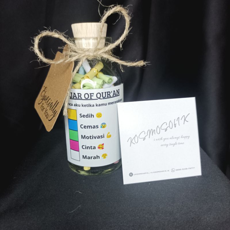 [KOSMSOFIK] Jar of Quran/Jar of Hadith/Muslim Gift/Gift/Jar of Mood ...