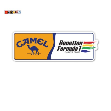 CAMEL BENETTON FORMULA 1 สติ๊กเกอร์โลโก้ทีมแข่ง retro motorsport ...