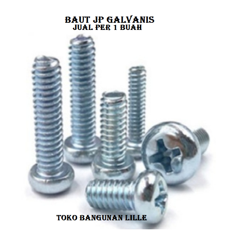 Jp M Bolt 4 x 25 มม.ไขควงหัว Bolt Plus รอบชุบสังกะสี Pan Head Bolt หัว ...