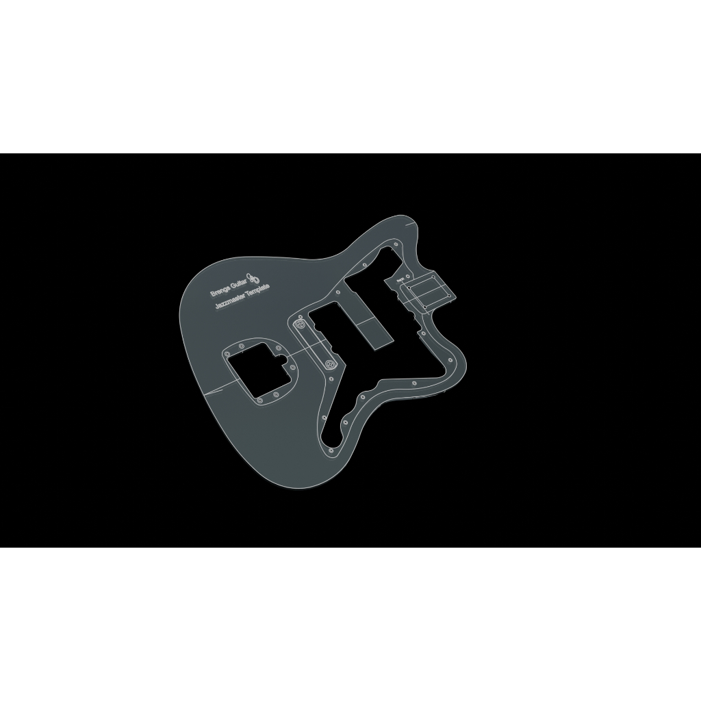 Guitar Jazz Jag Style Guitar Body Template/Mal Acrylic 5mm Electric ...