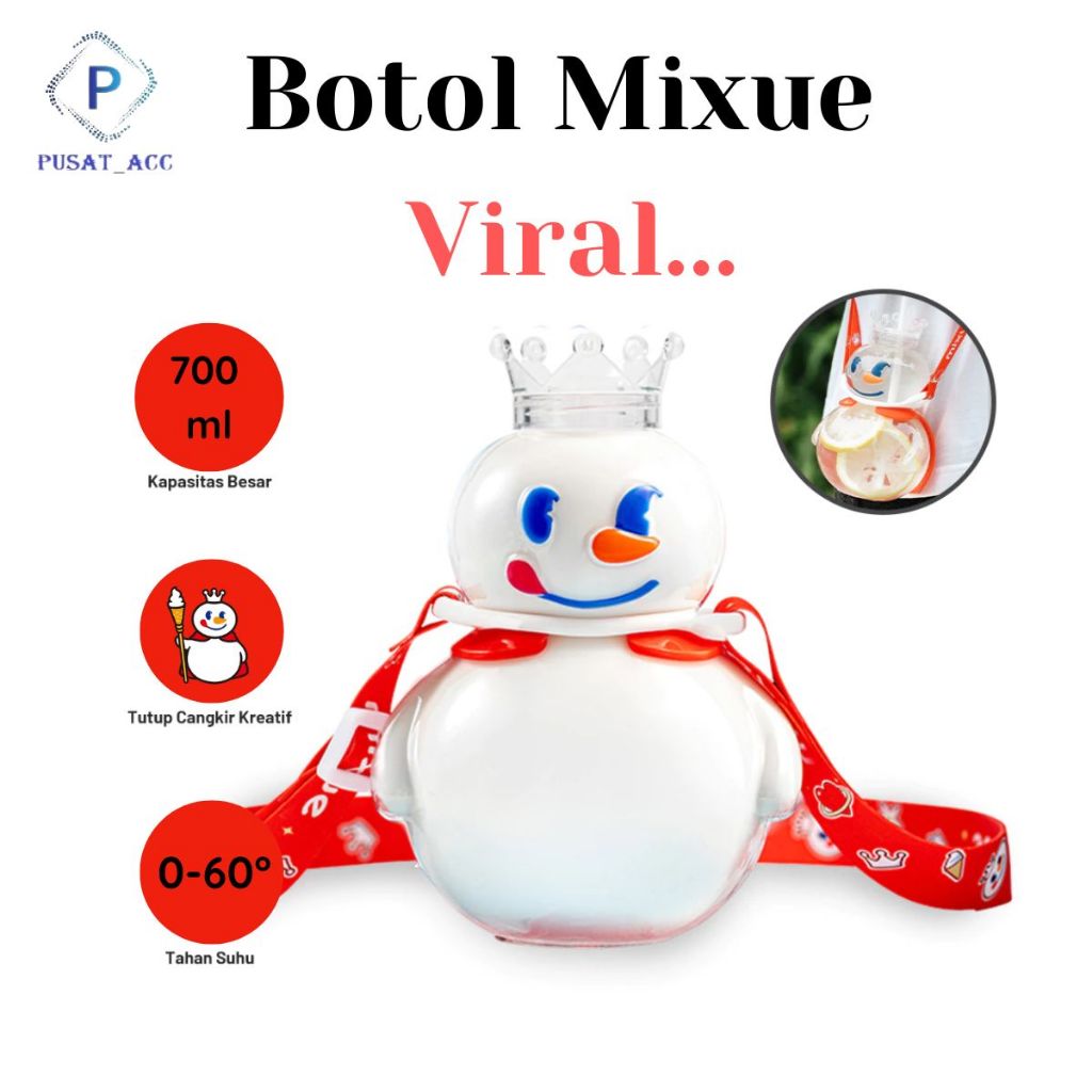 MIX - บรรจุน้ําดื่ม Snowking Transparent Viral Mixue ขนาด 700 มล. ...