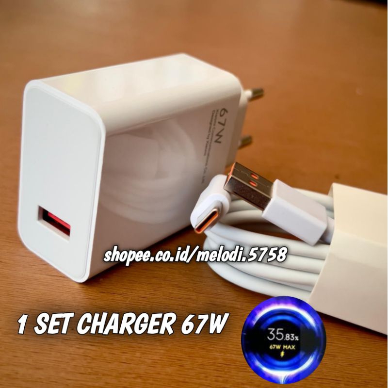 Charger Xiaomi Type C 67W Turbo Fast Charging POCO F4 F5 X3 X5 X6 PRO ...