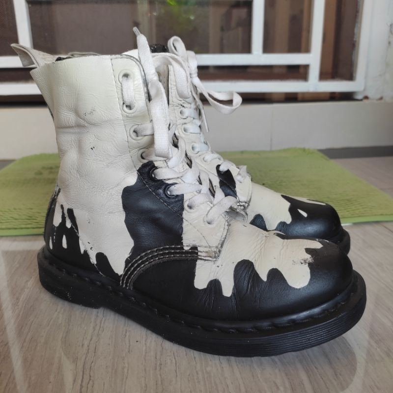 ดร. ดร. ดร. Martens Docmart DM Pascal 8 Hole 1460 Mid Boots Full Black ...