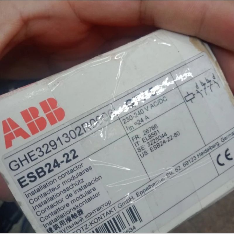 ABB CONTACTOR ESB24-22 220V 2NO ORIGINAL INSTALLATION CONTACTORS ...