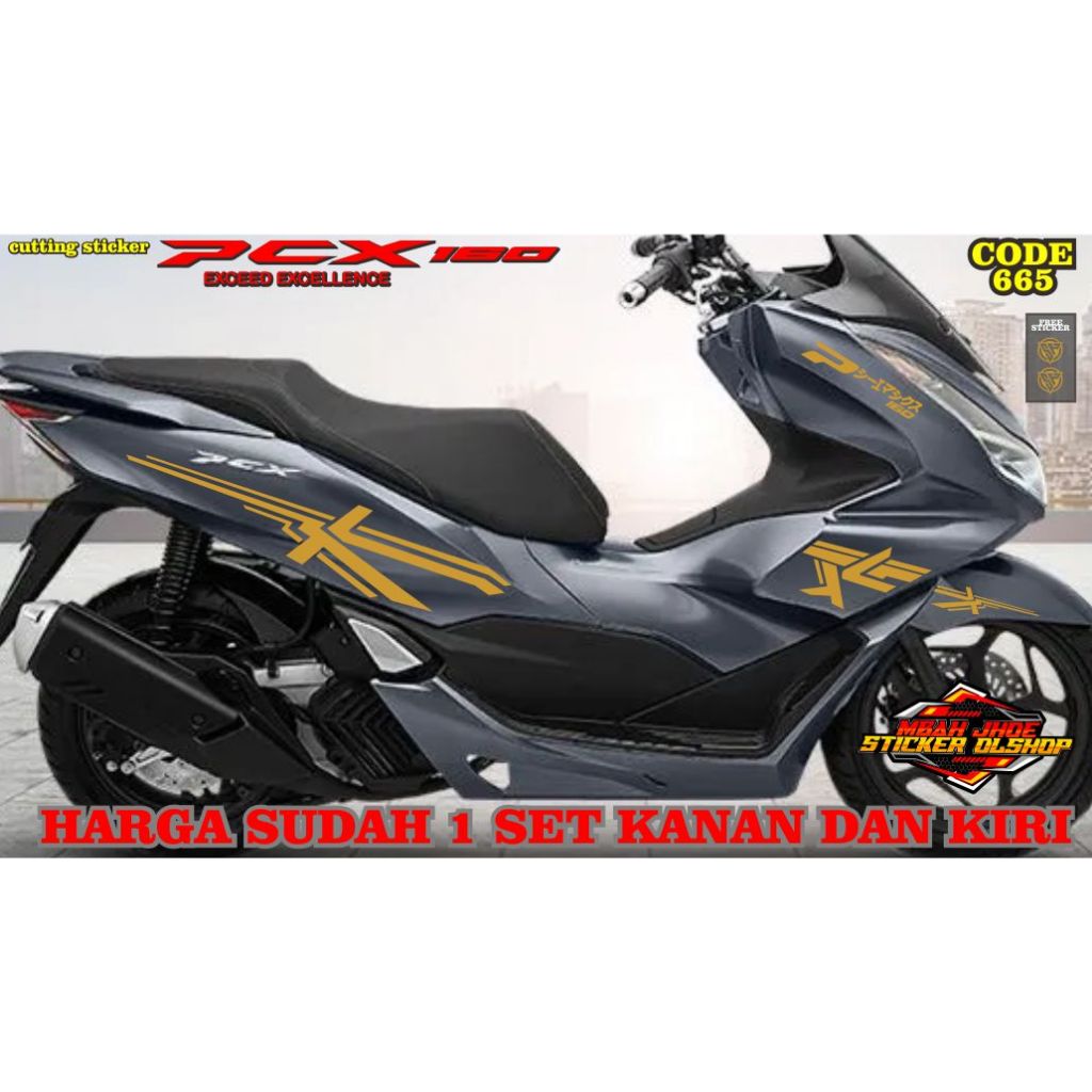 สติ๊กเกอร์ตัด CUSTOM PCX 160 BODY BLACK MINIMALIST DESIGN | Shopee Thailand