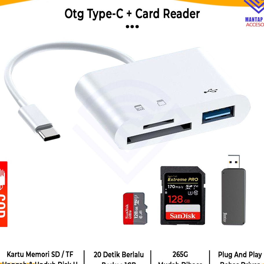 Otg CARD READER TYPE C อ่าน MEM SD TF CARD เมาส์ คีย์บอร์ด ฯลฯ | Shopee ...