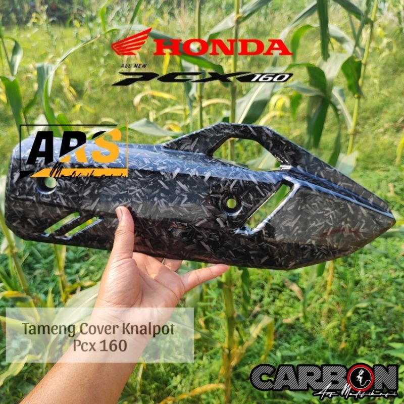 Pcx 160 Carbon WTP Muffler ฝาครอบท่อไอเสีย Shield Forged Motif | Shopee ...