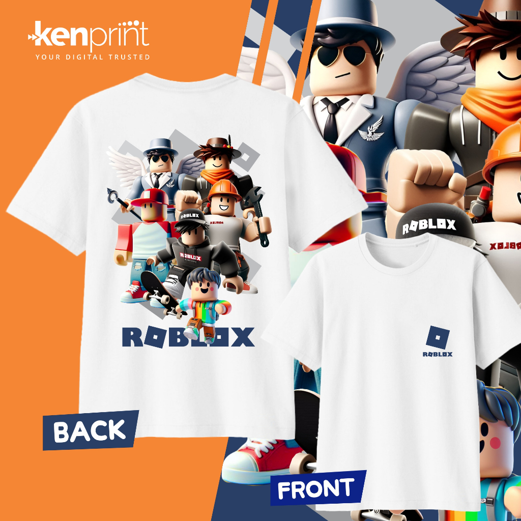 เสื้อยืด ROBLOX | NON อย่างเป็นทางการ | Cotton 30s Premium - เด็ก ...