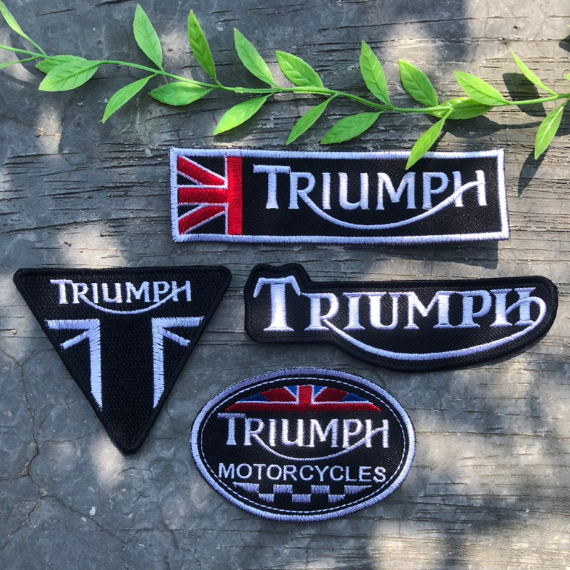 1 แพ็ค 4 ชิ้น Triumph Patch ตามรูปภาพ Emblem Sewing Ironpatch สามารถรีด ...