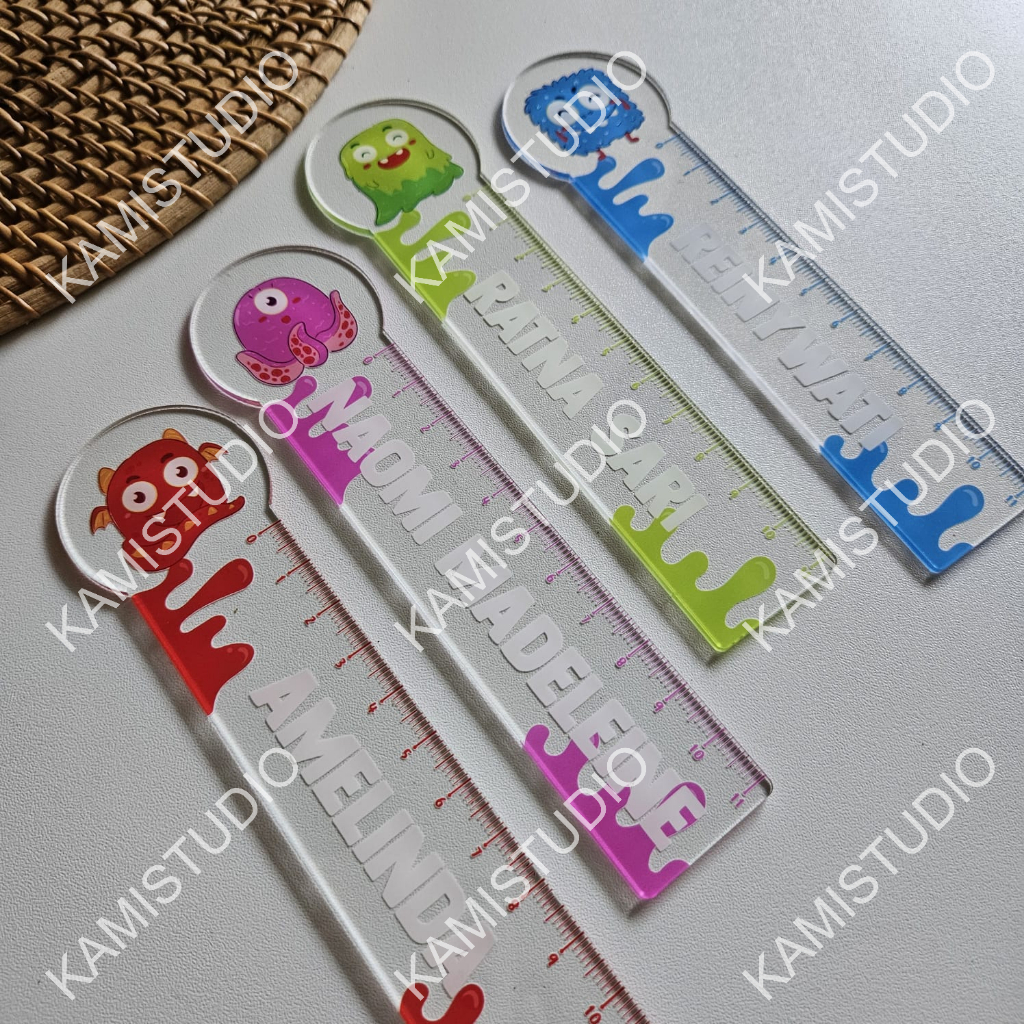 อะคริลิก RULER MONSTER CIRCLE / CUSTOM NAME RULER / CHILDRENS BIRTHDAY ...