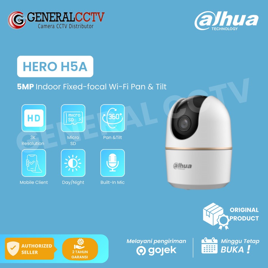 Dahua Hero A1 Series H5A กล้อง 5MP เครือข่าย WiFi ในร่ม Pan & Tilt | Shopee Thailand