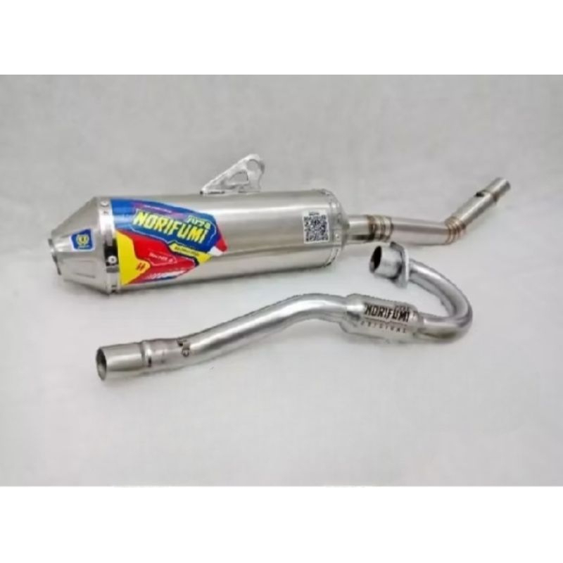 Norifumi ท่อไอเสียสแตนเลสสําหรับ KLX 150 CRF 150 XR 150/200 NXR 150/160 ...