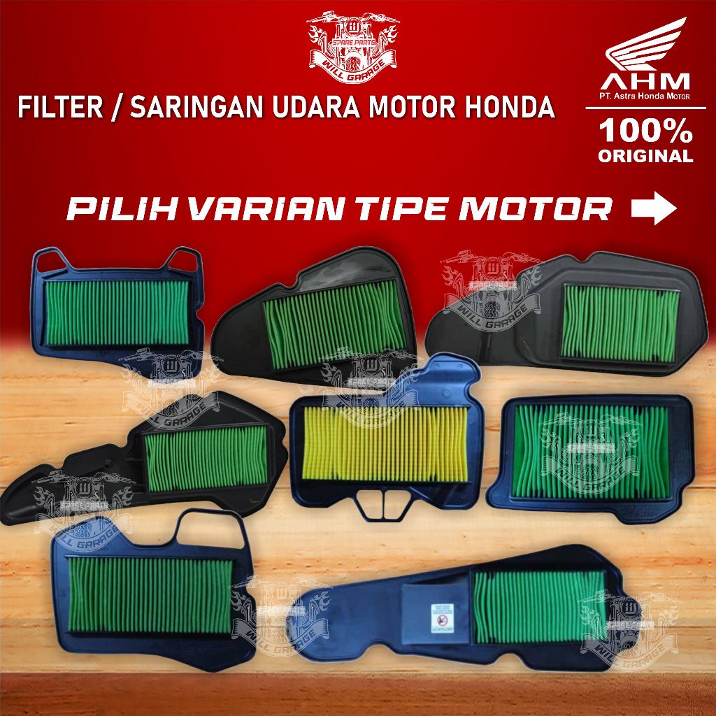 FILTER / AIR FILTER / ORIGINAL HONDA 100% / REVO / VARIO / PCX ...