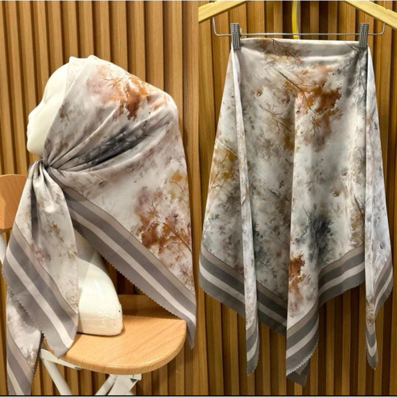 Denay Square Hijab ลายใหม่ล่าสุด Voal Material Square Motif Hijab ...
