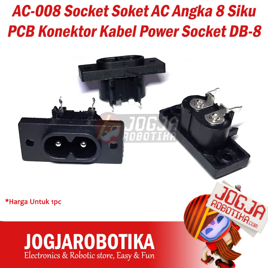 Siku AC-008 ซ็อกเก็ต AC หมายเลข 8 ข้อศอกหญิง PCB ปลั๊กไฟตัวเชื่อมต่อสาย ...