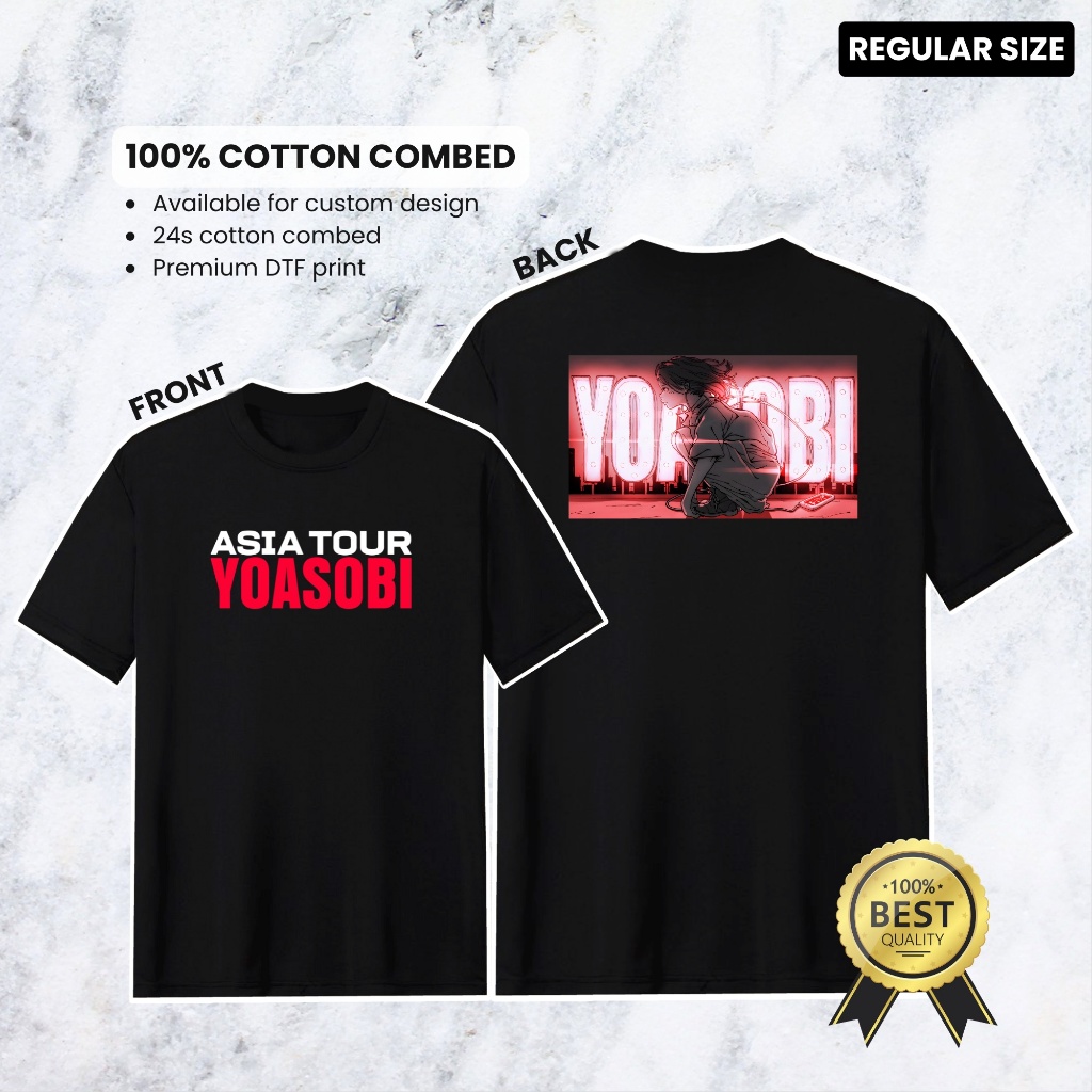 Yoasobi ASIA TOUR CONCERT เสื้อยืด 2023-2024 PREMIUM MEN WOMEN REGULAR ...
