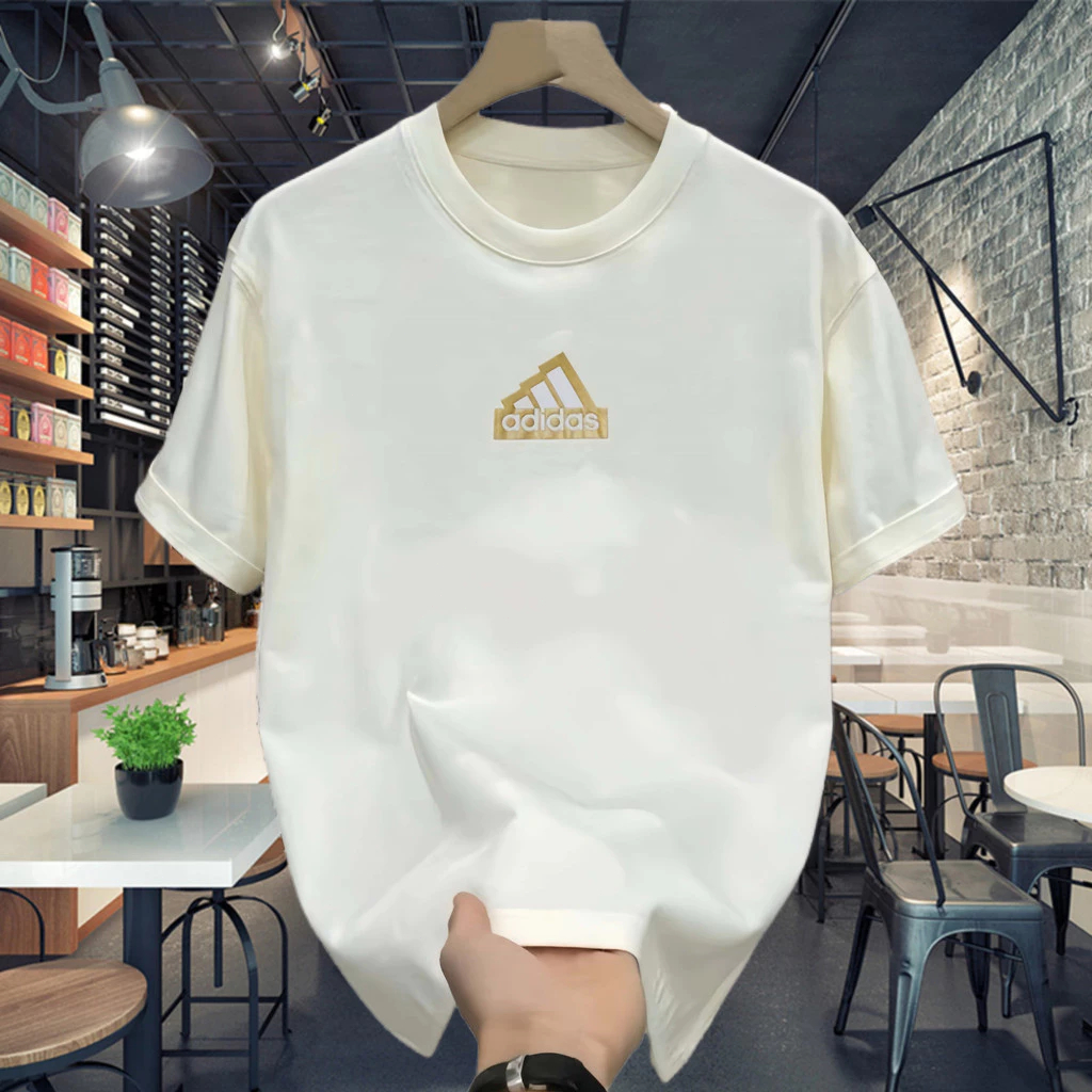 Outlets Distro เสื้อยืด Adidas Gold Label ผู้ชายผู้หญิงขนาดใหญ่ Boxy ...