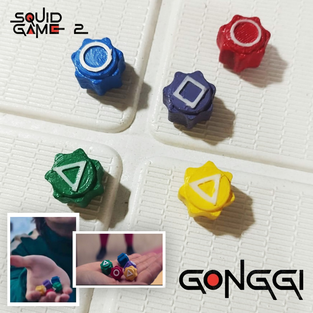 ปลาหมึกเกม 2 GONG-GI I GAMES 3D พิมพ์ I Marbles ของเล่นของเล่นเกาหลีแบบ ...