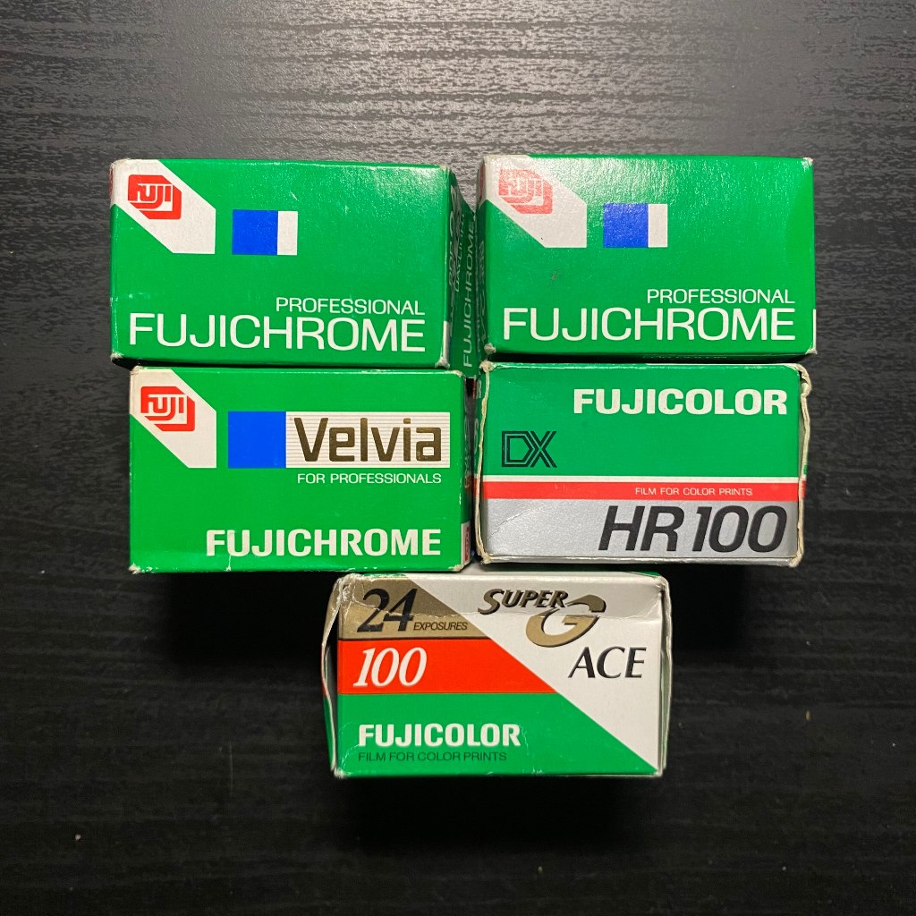 ฟิล์มม้วนหมดอายุ Fujifilm Fujicolor Fujichrome Velvia HR100 Super G Ace, ISO 50 100 100D, 24 36 ...