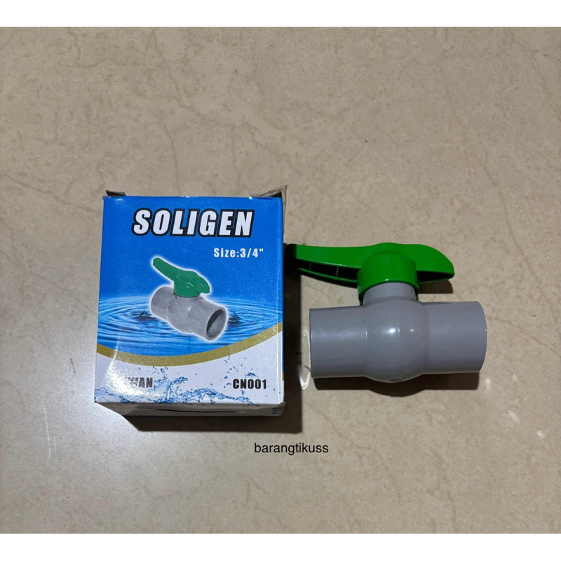 3/4" CN001 หยุด SOLIGEN ก๊อกน้ํา PVC / Ball Valle PVC พลาสติก SOLIGEN ...