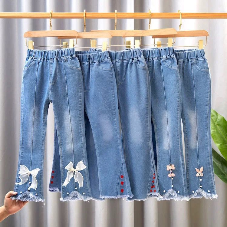Rendom MOTIF GIRLS JEANS อายุ 1-10 ปี CUBARA GIRLS TROUSERS | Shopee ...