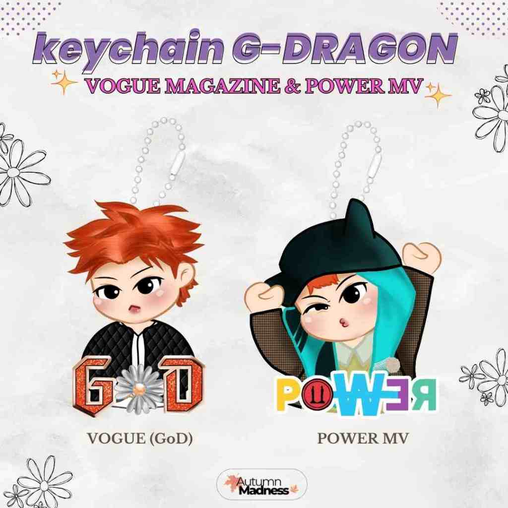 พวงกุญแจ G-Dragon GD Vogue Magazine 2025 & G Dragon Power MV Outfit ...