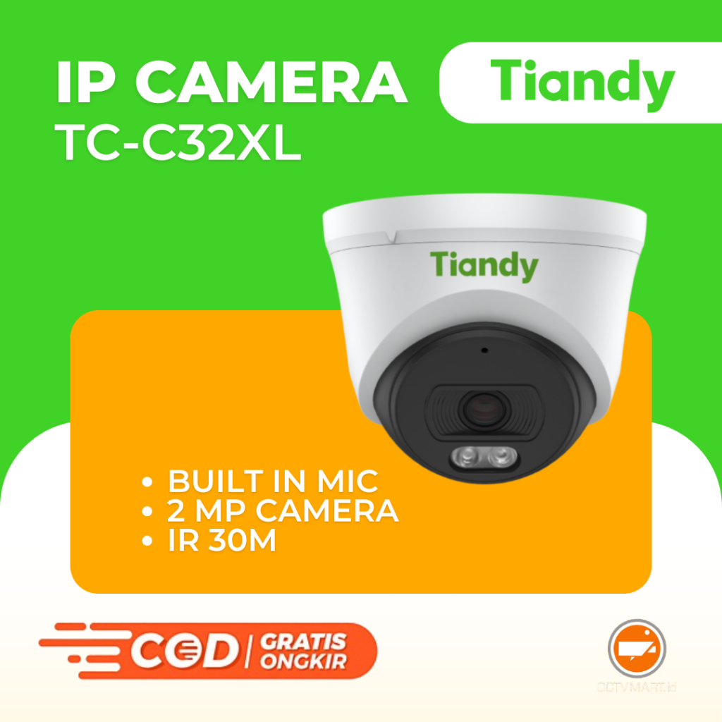 Ip Camera CCTV Tiandy TC-C32XL 2MP Audio Color Maker PoE Onvif รับ ...