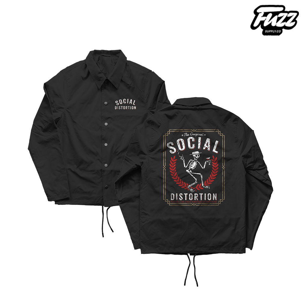 เสื้อกันลม COACH JACKET BAND PUNK SOCIAL DISTORTION | เสื้อแจ็คเก็ต ...