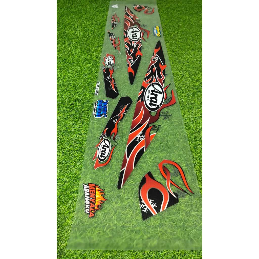 Striping Beat Arai Fire สติกเกอร์วัสดุสติกเกอร์เสาใส Variation | Shopee ...