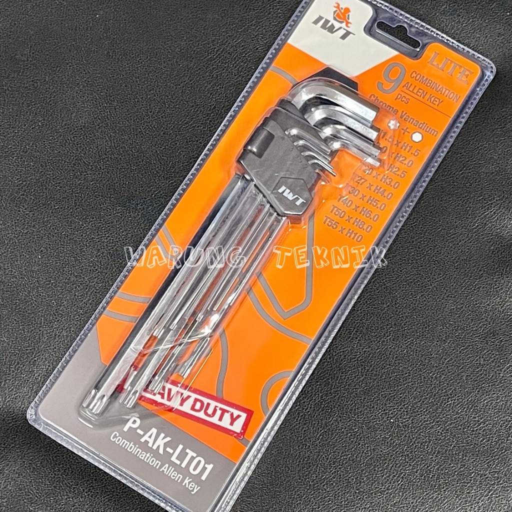 Iwt 9 ชิ้น COMBINATION ALLEN KEY HEX และ TORX ชุดยาวพิเศษ - L KEY ชุด ...