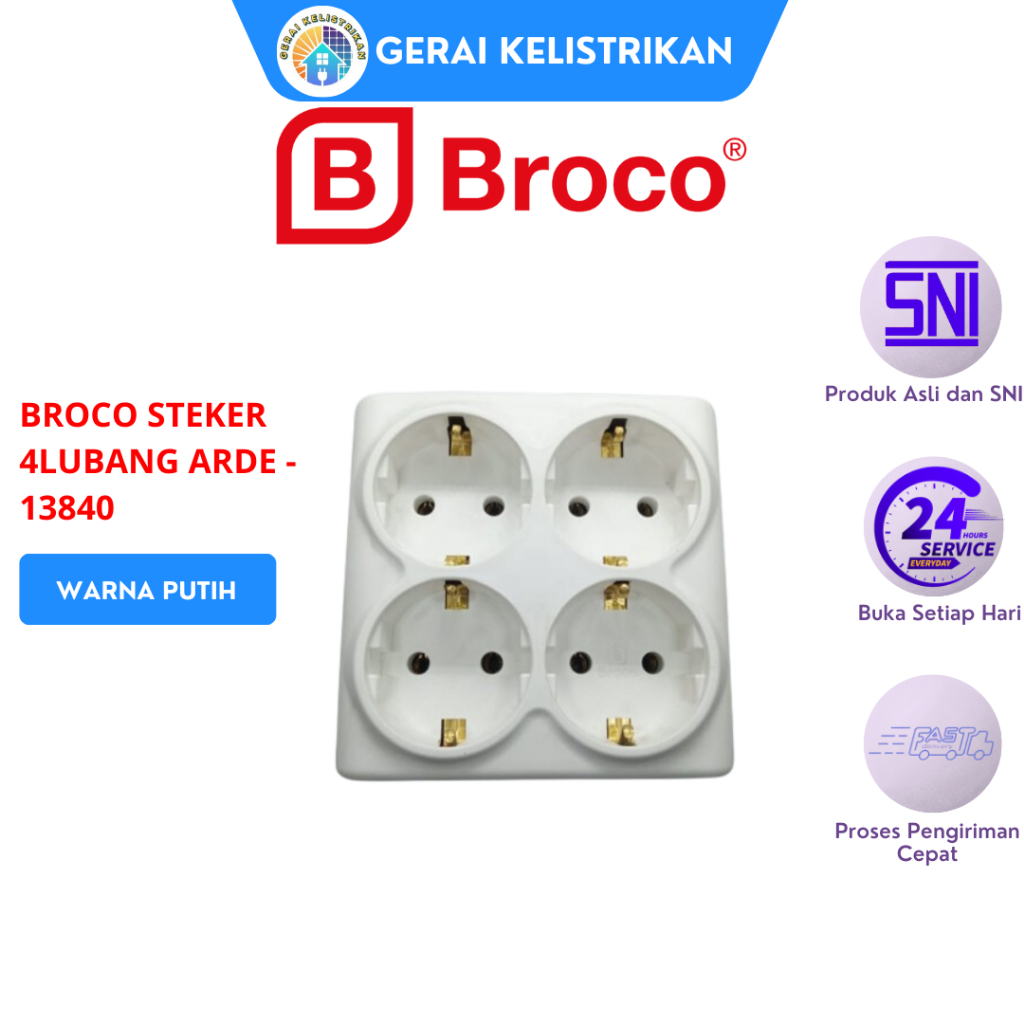 Broco PLUG 4HOLE EARTH - 13840 | Shopee Thailand