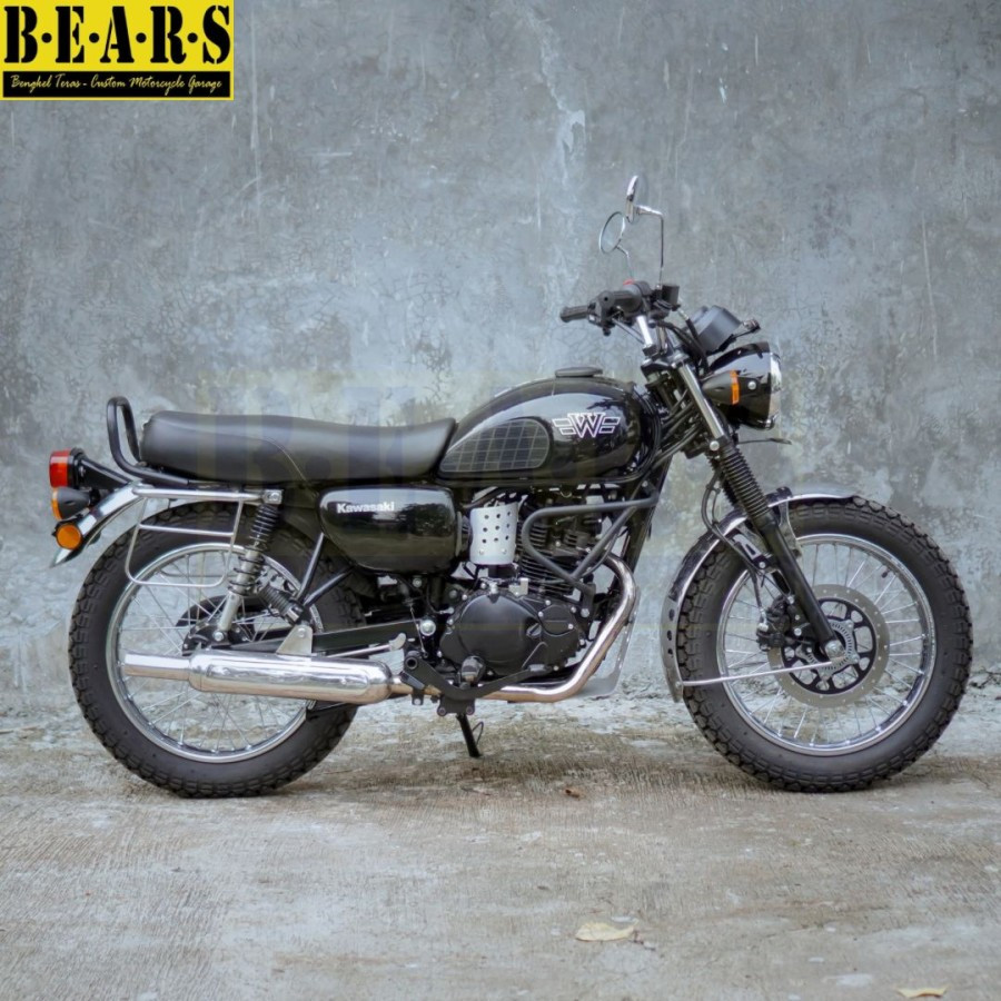 Kawasaki W175 L กระจกมอเตอร์ไซค์ Round Long Stem PnP | Shopee Thailand