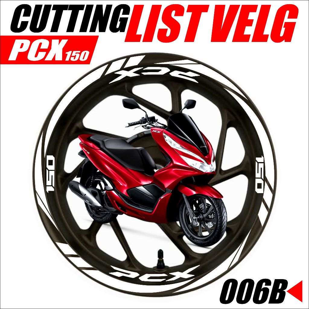 ตัดสติ๊กเกอร์บน PCX 150 แต่งขอบ สําหรับ HONDA PCX 150 CODE 006 ...