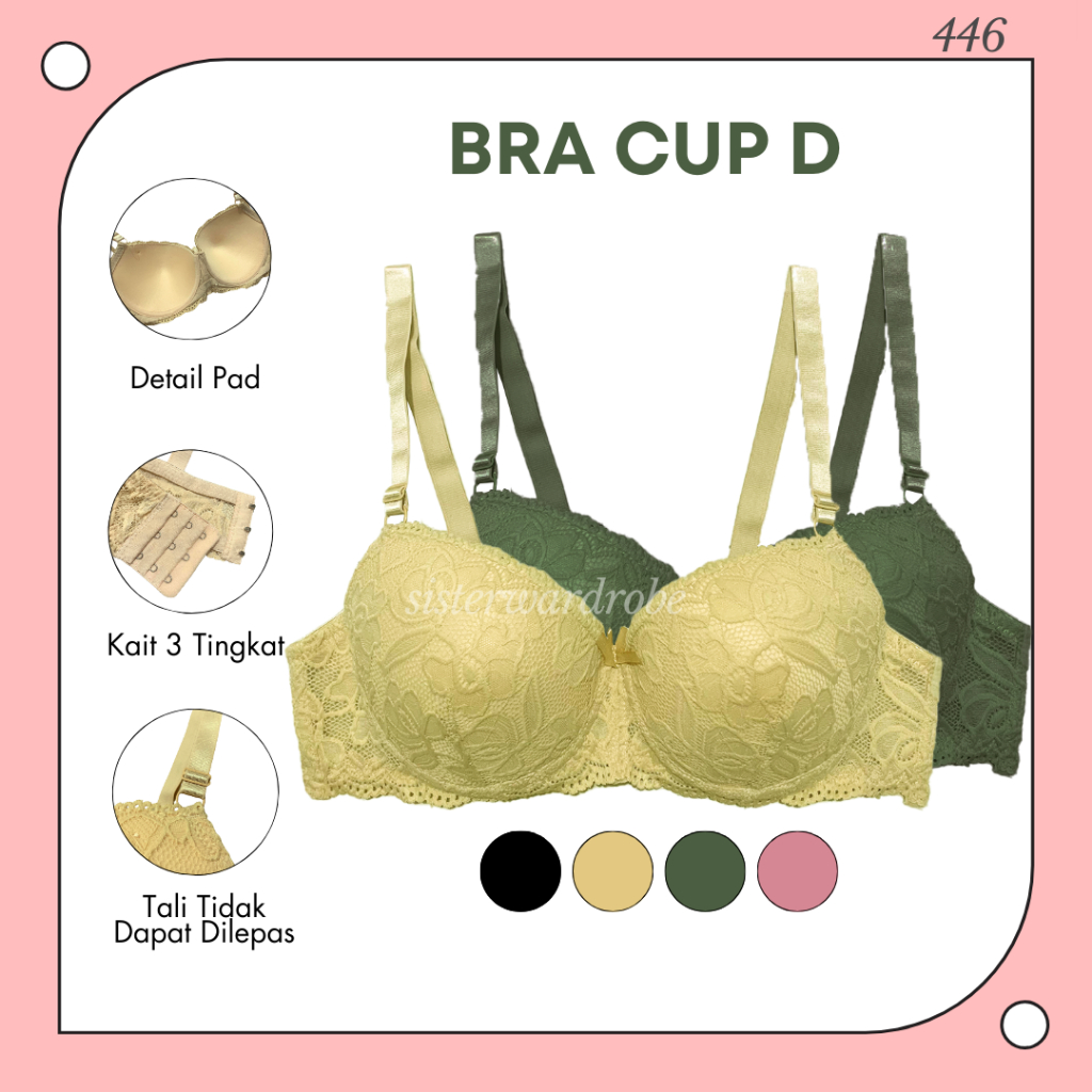 Sisterhug BRA CUP D 446 THIN โฟมมีลวด | Shopee Thailand