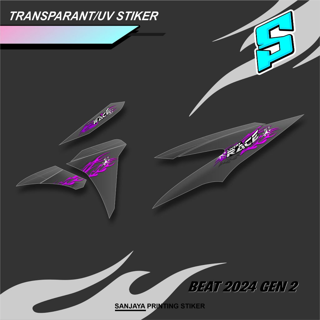 Ungu สติ๊กเกอร์ใส HONDA BEAT GEN 2 2024 PREMIUM TRANSPARENT LIVERY RACE ...