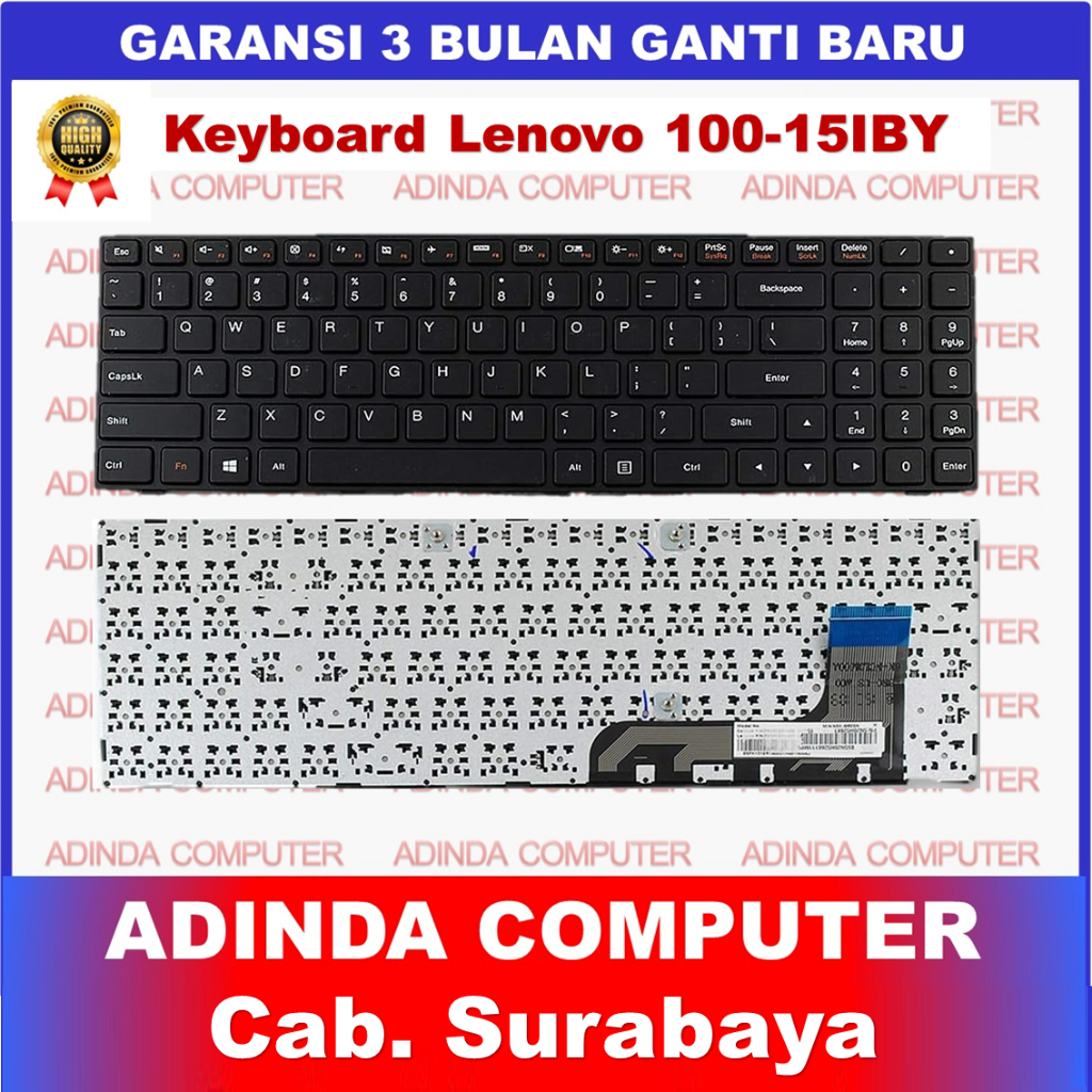คีย์บอร์ด Lenovo Ideapad 100-15 100-15iB 100-15IBY B50-10 สีดํา | Shopee Thailand