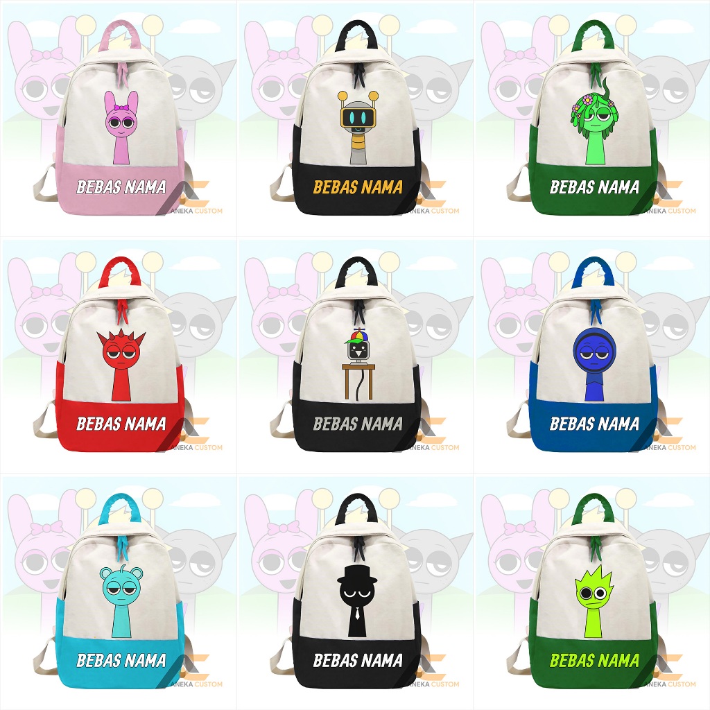 Sprunki CHILDRENS BACKPACK สามารถเพิ่ม A NAME / SPRUNKI CHILDRENS ...