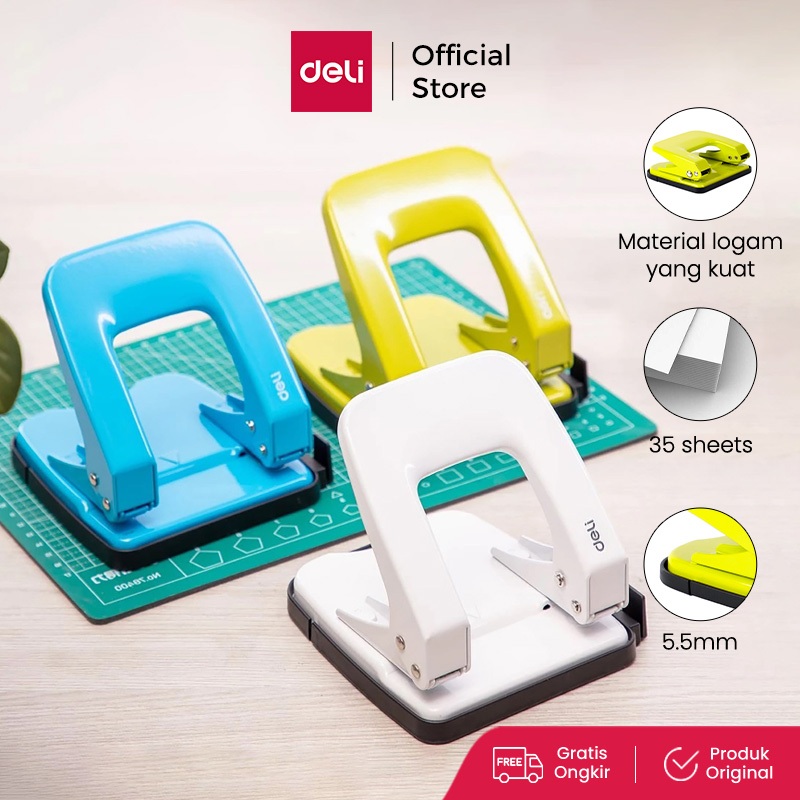 Deli Paper punch 35 แผ่น,80mm,Φ5.5mm E0138 | Shopee Thailand