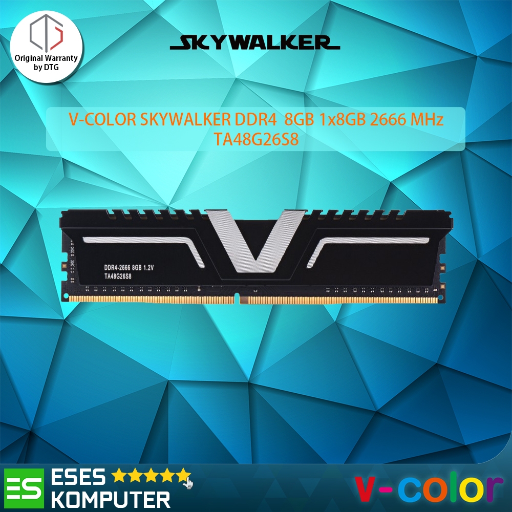 Ram v-color DDR4 SKYWALKER 8GB (1x8GB) 2666Mhz TA48G26S8 | Shopee Thailand
